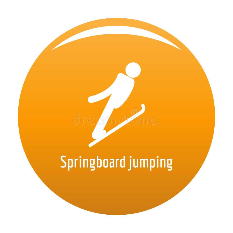 Springplank Het Springen Pictogram, Eenvoudige Stijl Vector Illustratie ...