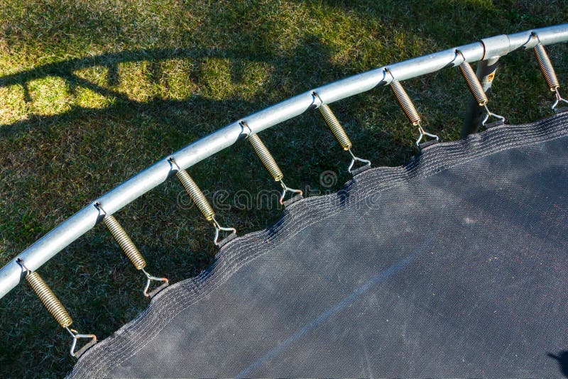 Springs Attached To the Trampoline Frame Stock Image - Image of element ...