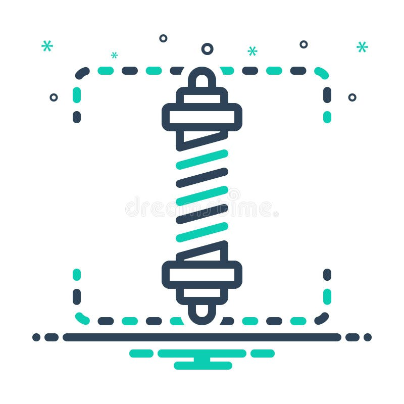 Mix Icon for Springs, Bounce and Compress Stock Illustration ...