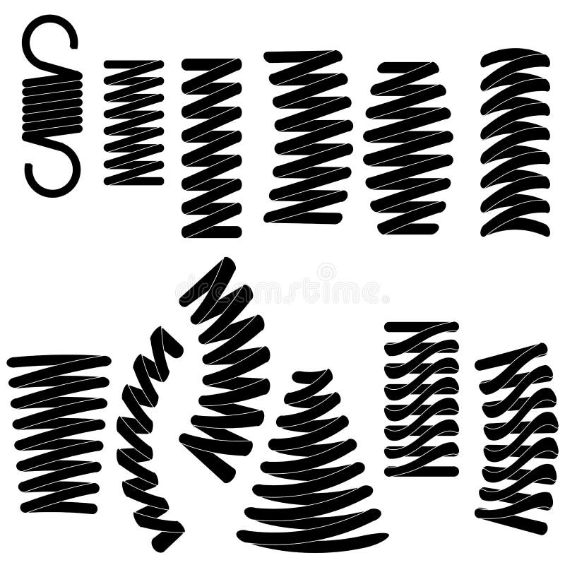 Springs stock vector. Illustration of bounce, icon, flexibility - 53242122