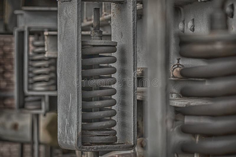 Springs of a shaker stock image. Image of industrial - 237783153