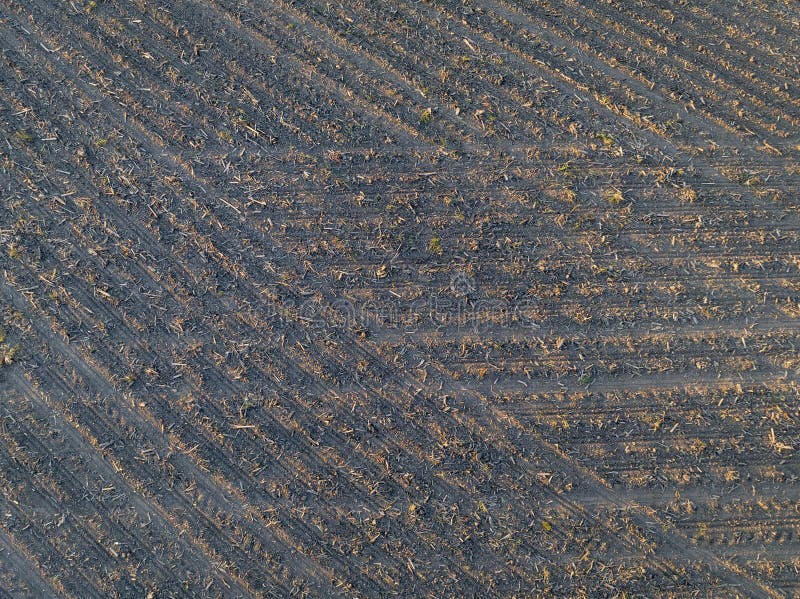 Springtime Aerial View of Plowed Corn Fields in Central Missouri Stock ...