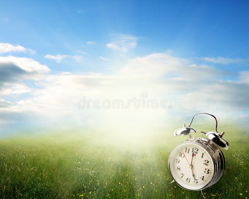 Spring time clock stock photo. Image of light, clocks - 172134456