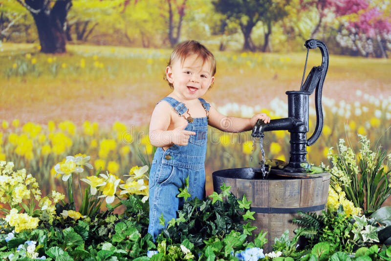 Springtime Baby stock image. Image of cute, barrel, springtime - 22633945
