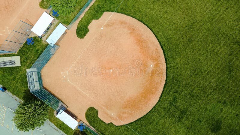 Springtime Baseball Diamonds at Rural Park Stock Image - Image of ...