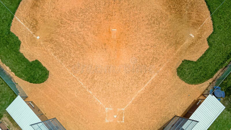 Springtime Baseball Diamonds at Rural Park Stock Photo - Image of base ...
