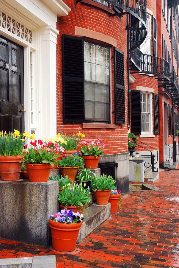 Springtime in beacon Hill editorial photo. Image of garden - 82802341