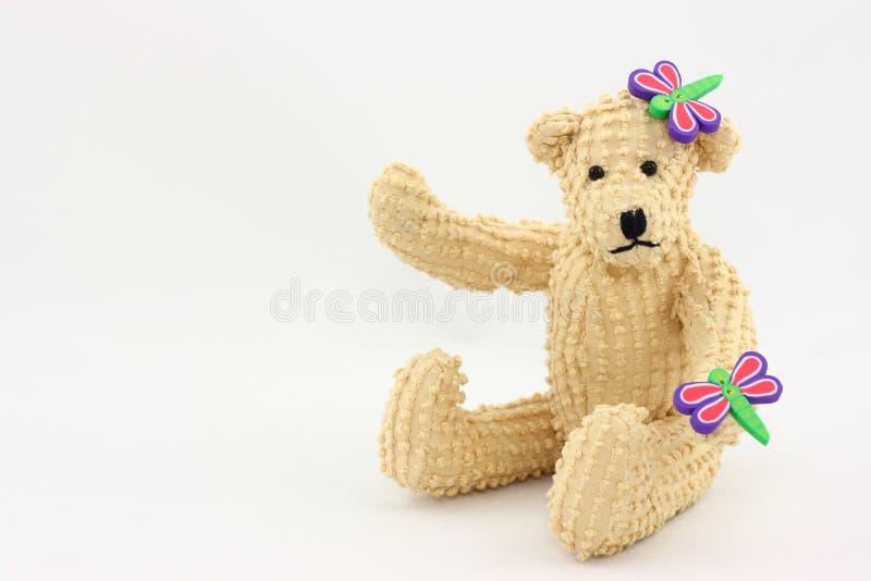 Springtime Bear stock photo. Image of pink, seasons, dragonflies - 8515784