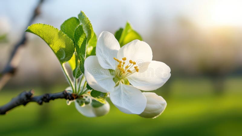 Springtime Blossoms, Trees in Bloom on a Sunny Spring Day with Buzzing ...
