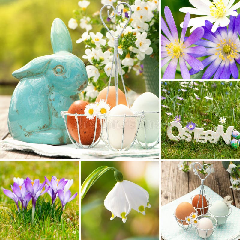 Springtime - Collage with Different Pictures Stock Photo - Image of ...
