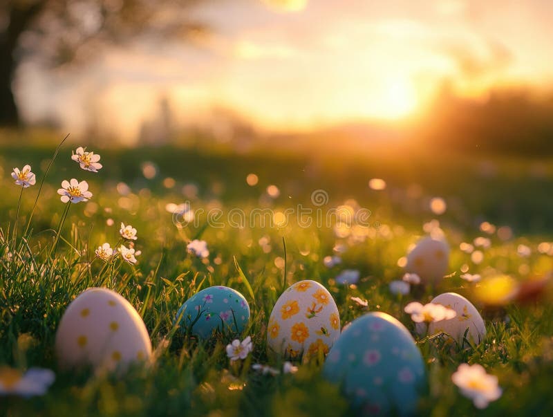 Springtime Easter Egg Hunt stock photo. Image of eggs - 364341074