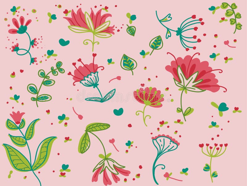 Springtime fancy stock vector. Illustration of draw, flower - 19542178