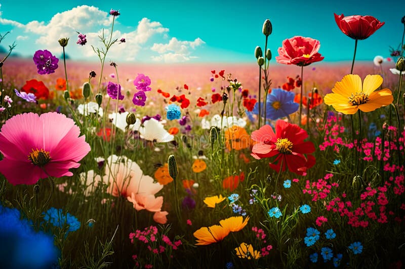 Springtime Flowers Illustration Stock Illustration - Illustration of ...