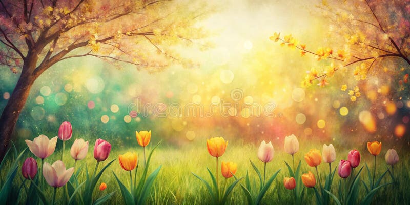 Springtime Gradient Warm Peaceful Vintage Background Stock Image ...