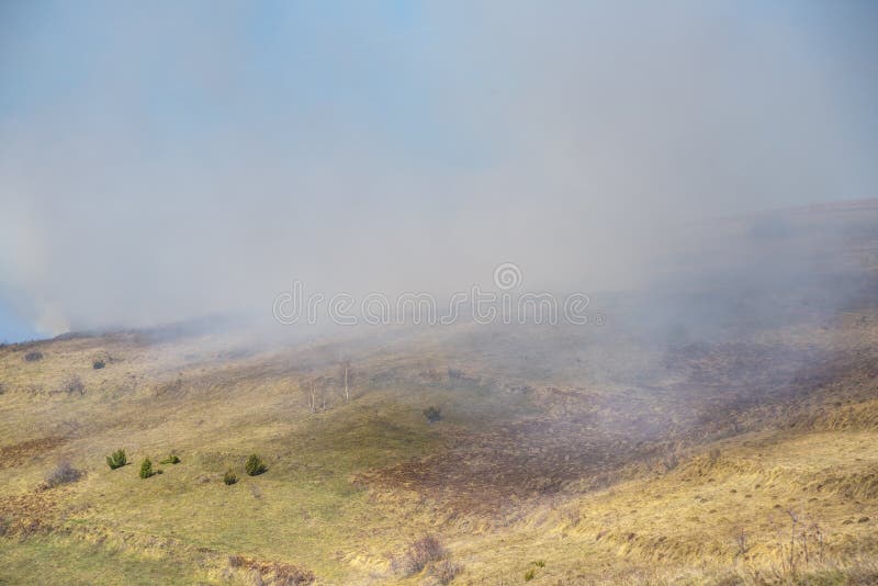 Springtime on the hill stock photo. Image of romania - 186177388