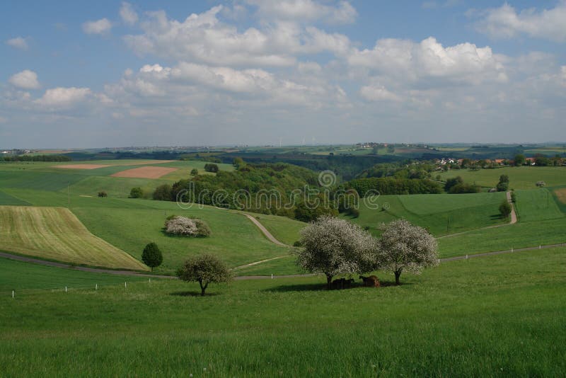 Springtime Hills stock image. Image of france, west, white - 814519