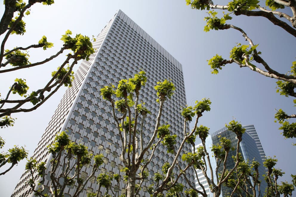 Springtime - La Defense stock photo. Image of high, finance - 7411092