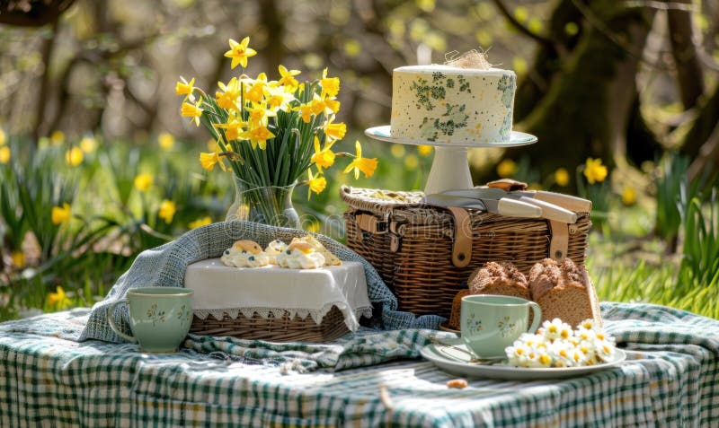 Springtime Picnic with an Easter Theme, Complete with Easter Cake and ...