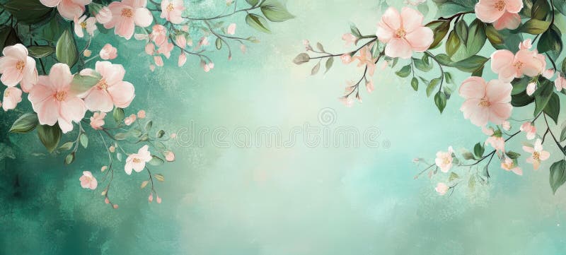 Springtime Scene. Trees and Flowers on the Grass in the Forest. the ...