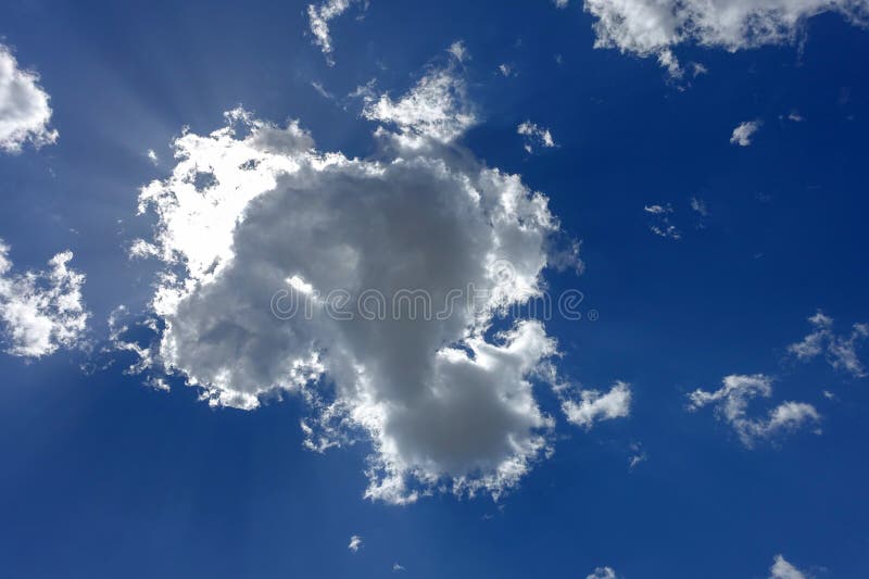 Springtime Sky and Fluffy White Clouds Stock Photo - Image of weather ...