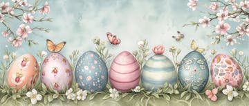 Springtime Splendor: a Vibrant Easter Card Featuring Delicate De Stock ...