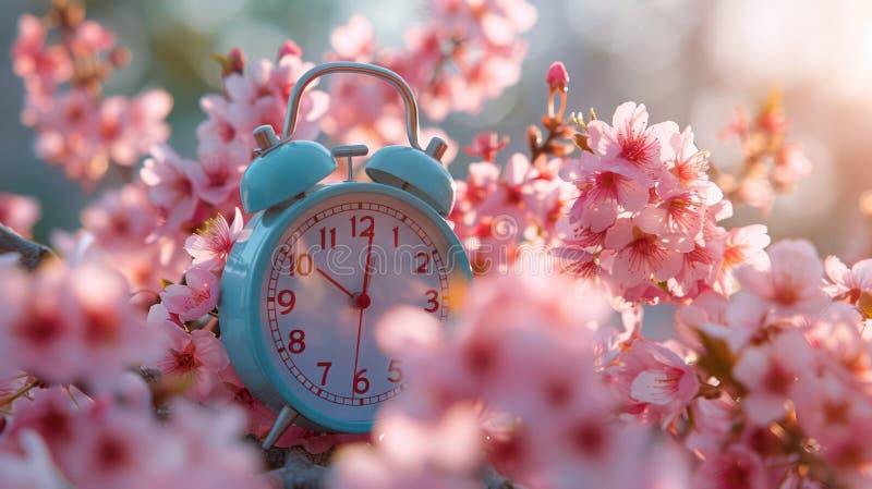 Springtime Switch: Alarm Clock with Cherry Blossoms for Daylight Saving ...