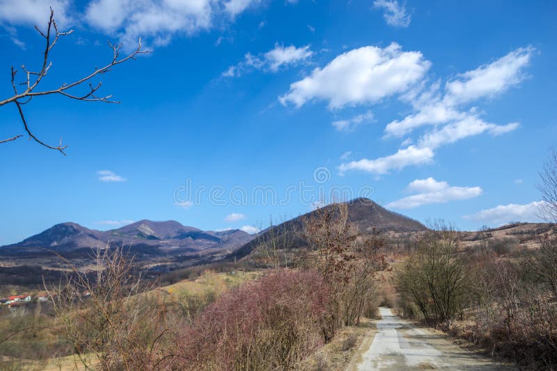 Springtime Landscape in Sunny Day ,view from the Hill Stock Image ...