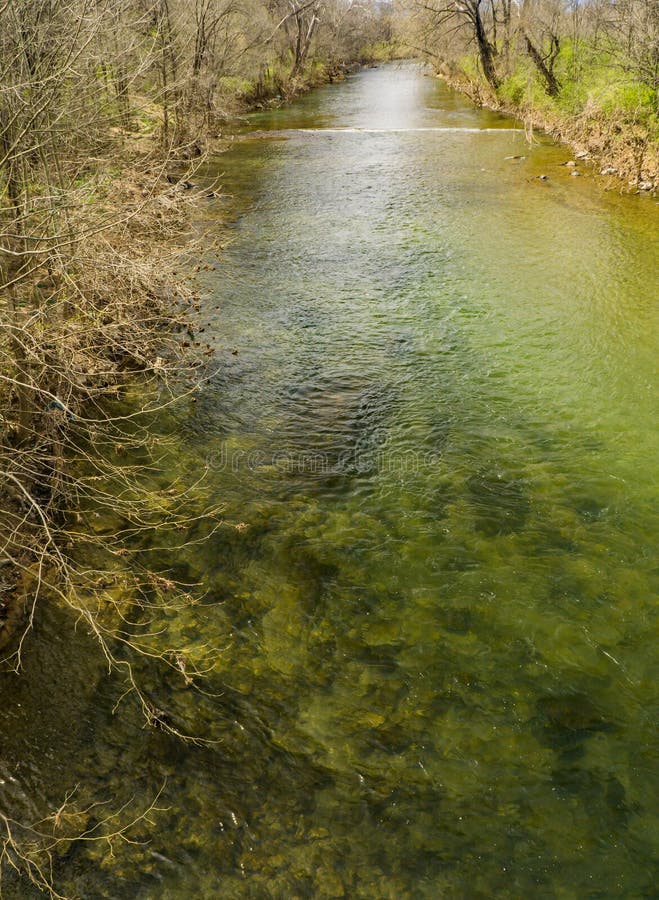 Springtime View of the Roanoke River - 3 Stock Image - Image of america ...