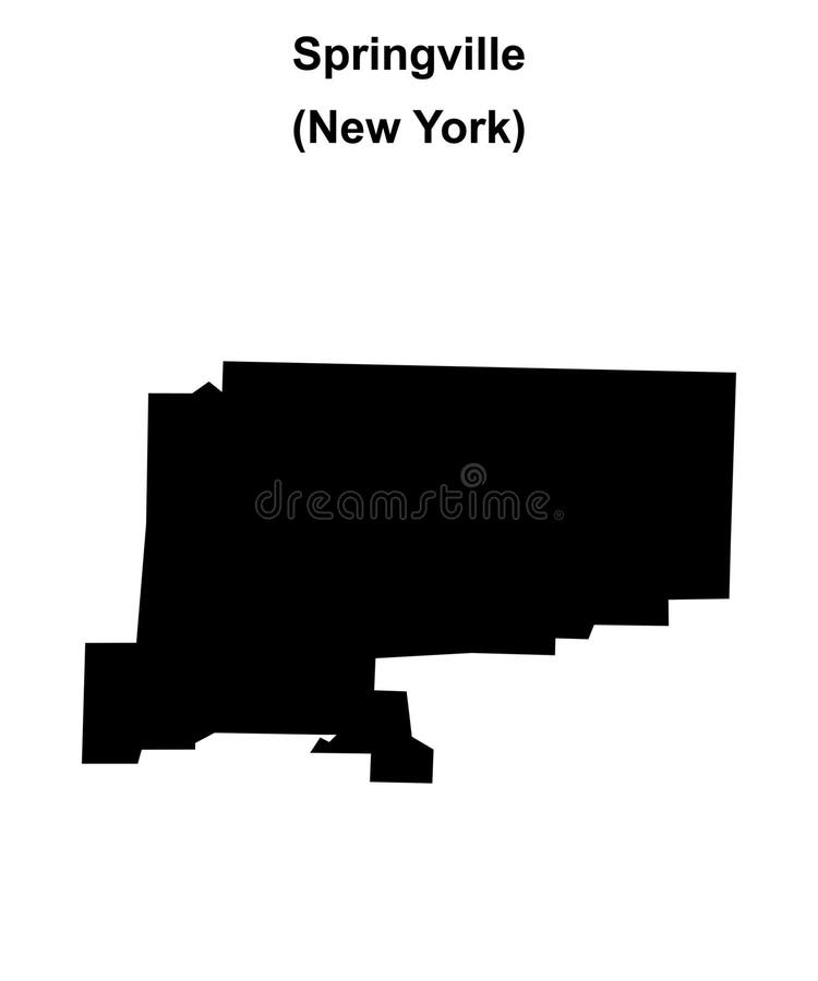 Springville outline map stock illustration. Illustration of springville ...