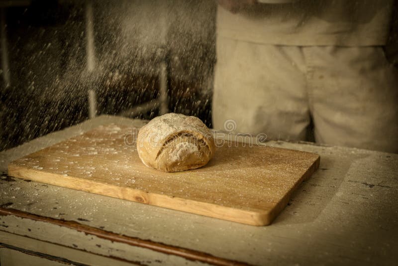 Bread making process. stock image. Image of roll, chef - 212672657