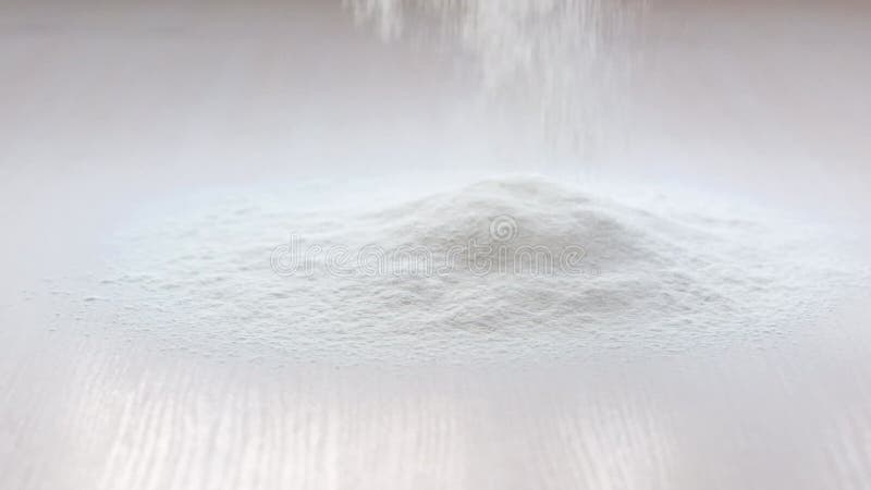 Sprinkle Flour on the Table Wheat Flour Slow Motion Flour Pours on ...