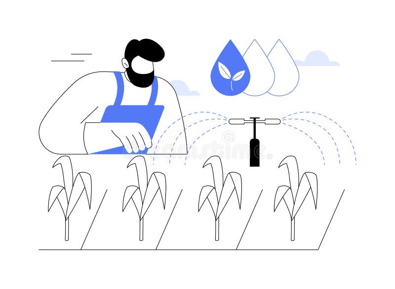 Sprinkle Irrigation Systems Isolated Cartoon Vector Illustrations ... Sprinkle Irrigation Systems Isolated Cartoon Vector Illustrations ...