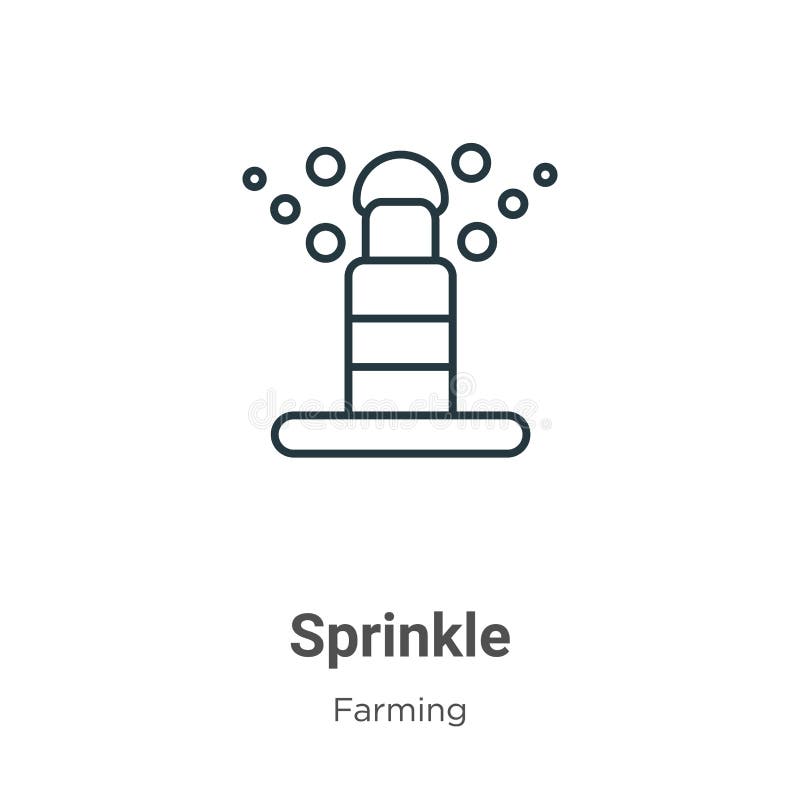 Sprinkle Outline Vector Icon. Thin Line Black Sprinkle Icon, Flat ...