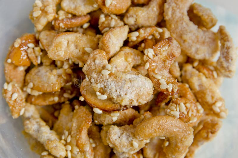 Sprinkle Sesame Salted Cashews Stock Photo - Image of sackcloth, nuts ...