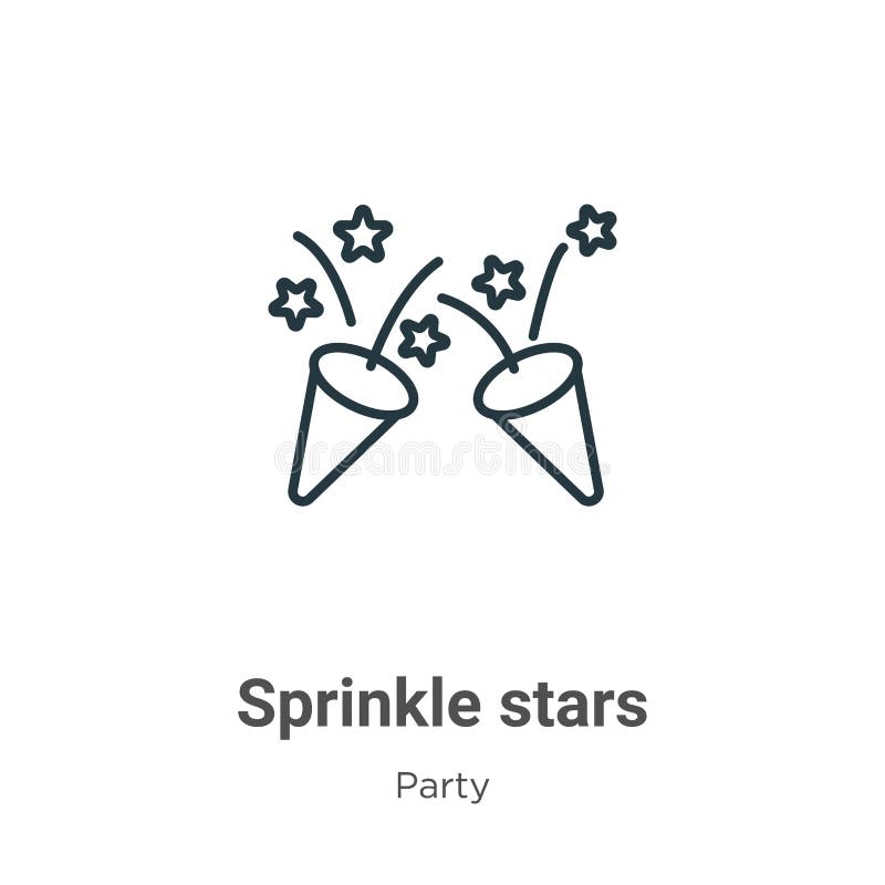 Sprinkle Stars Icon Vector. Trendy Flat Sprinkle Stars Icon from Party ...