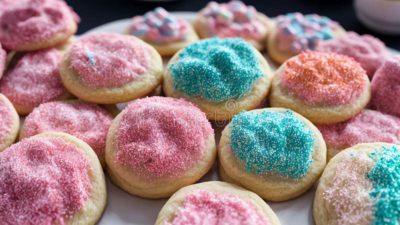 Sprinkle Sugar Cookies.AI Generated Stock Illustration - Illustration ...