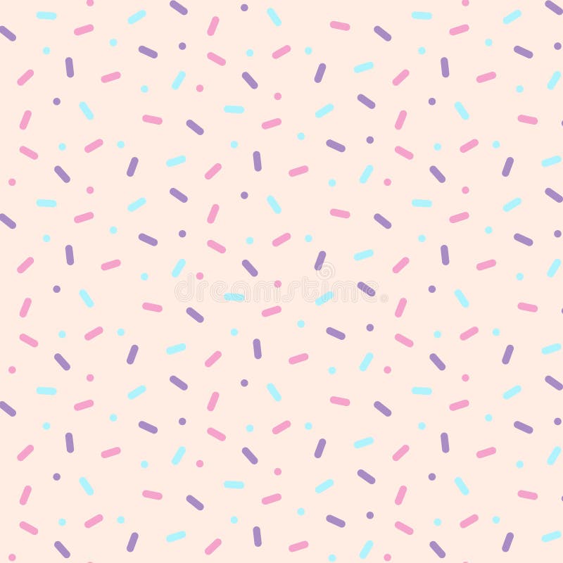 Sprinkle Vector Seamless Pattern. Donut Vector Background. Sweet Cake ...