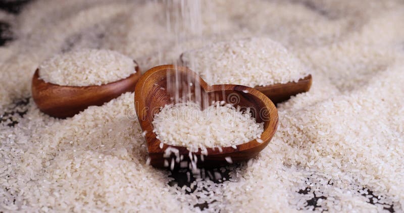 Sprinkle White Rice with Other Rice Including on the Table Stock ...