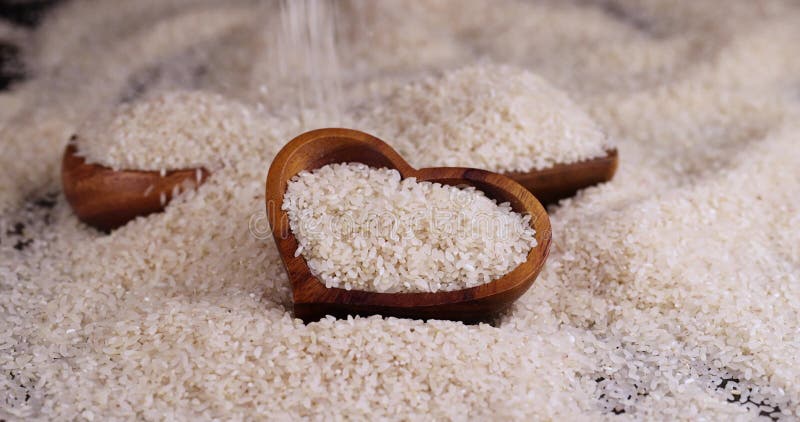 Sprinkle White Rice with Other Rice Including on the Table Stock ...