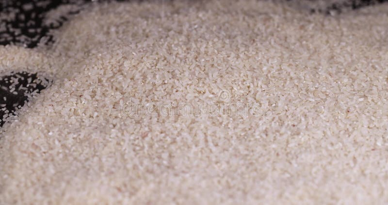 Sprinkle White Rice with Other Rice Including on the Table Stock Video ...