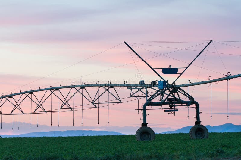 Sprinkler for farm stock image. Image of liquid, irrigation - 74123887