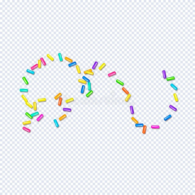Sprinkles Grainy Frame on a Transparent Background Stock Illustration ...