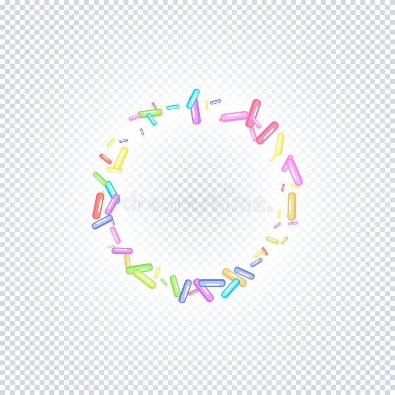 Sprinkles Grainy Frame on a Transparent Background Stock Illustration ...
