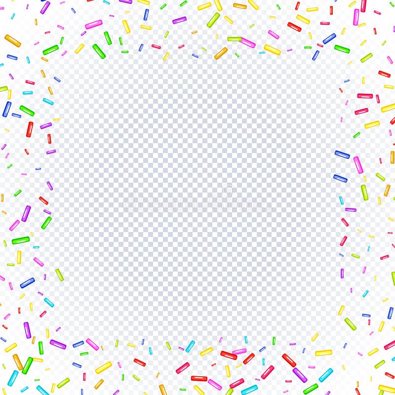 Sprinkles Grainy Frame on a Transparent Background Stock Illustration ...