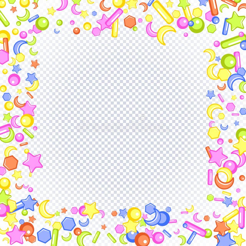 Sprinkles Grainy Frame on a Transparent Background Stock Illustration ...
