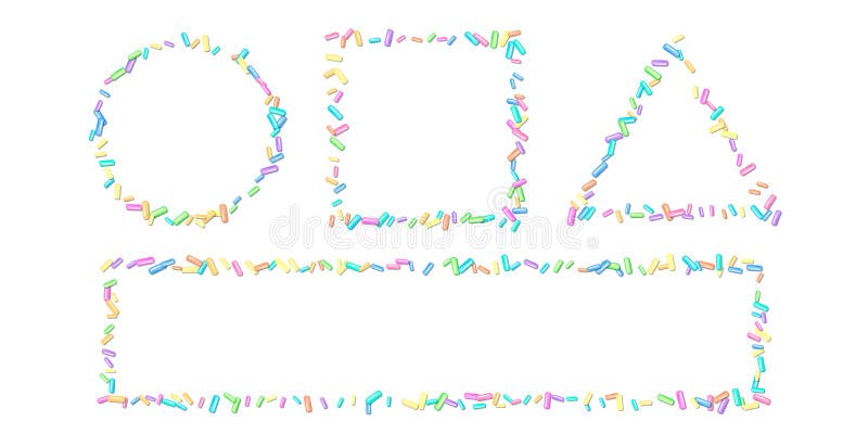 Sprinkles Grainy Frame on a White Background Stock Illustration ...