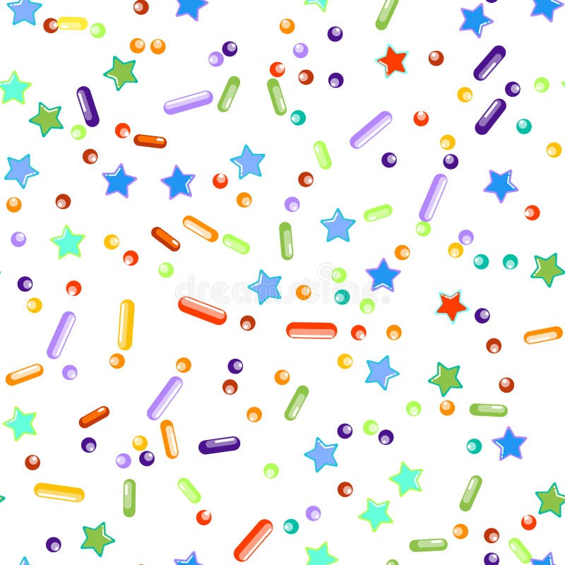 Sprinkles Grainy. Seamless Pattern Stock Vector - Illustration of cake ...