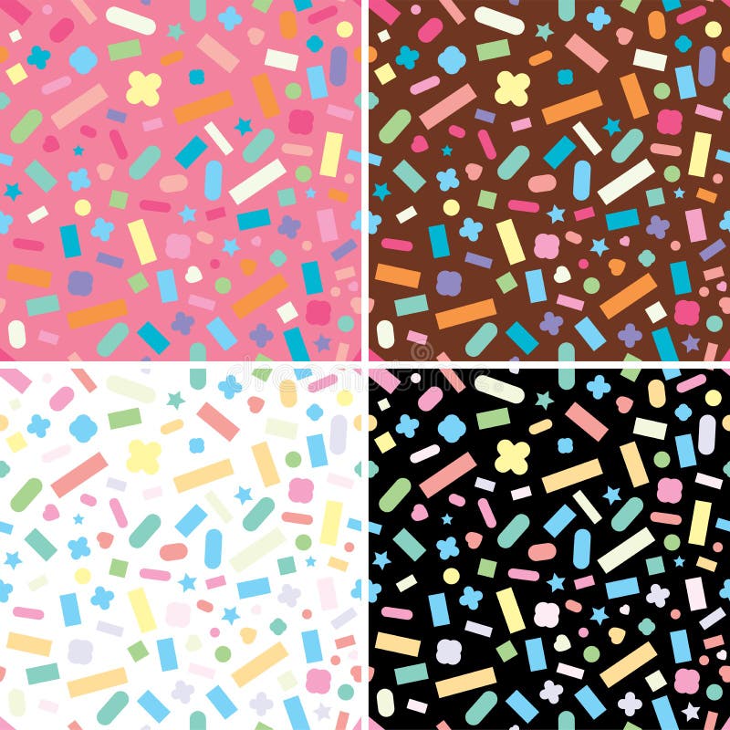 Sprinkles patterns, vector stock vector. Illustration of collection ...