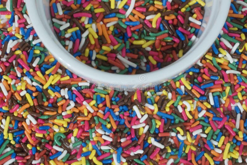 Sprinkles stock photo. Image of rainbow, container, large - 249629820