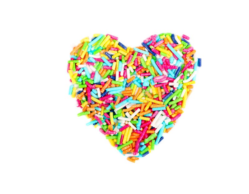 Sprinkles shaped as heart stock photo. Image of thousands - 47925124